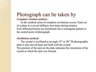 X – RAY DIFFRACTION | PPTX