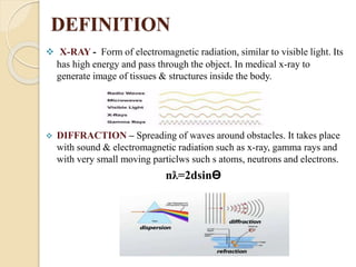 X – RAY DIFFRACTION | PPTX