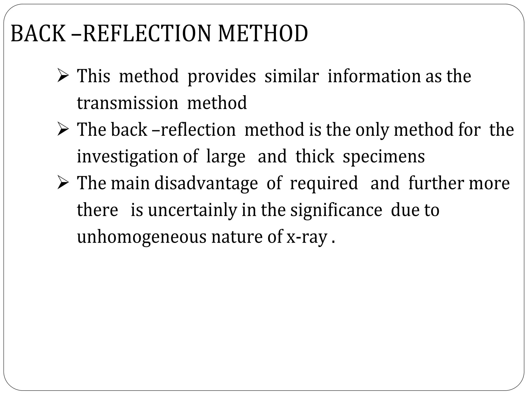 X ray diffraction studies | PPTX