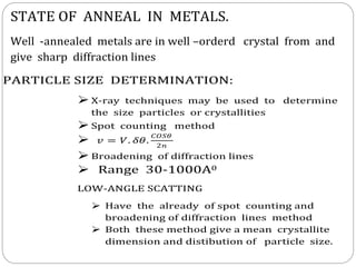 X ray diffraction studies | PPTX