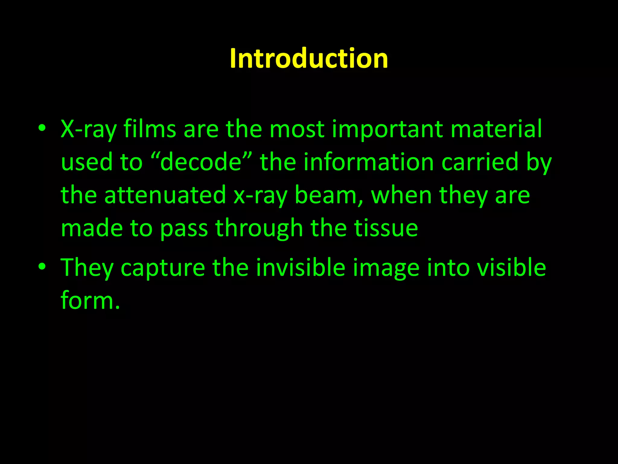 Xray film & film processing | PPTX
