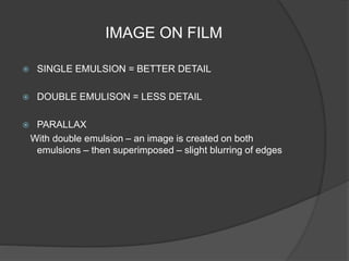 X ray films | PPTX