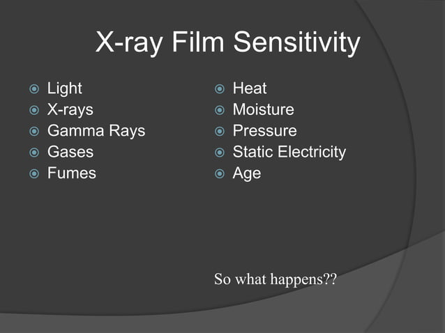 X ray films | PPTX