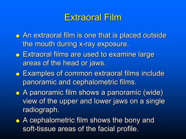 xray films.ppt | Dental Health | Diseases and Conditions