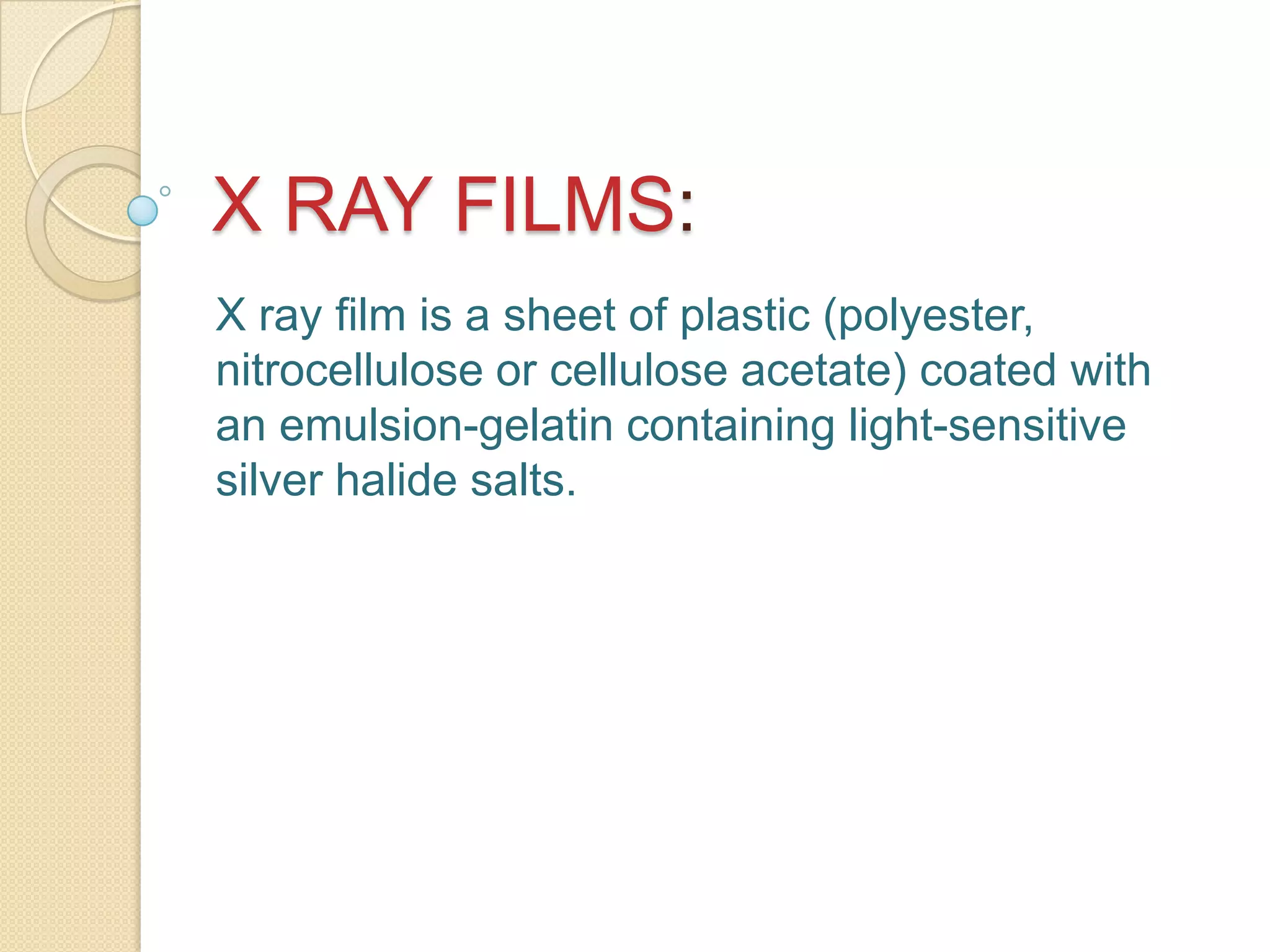 X ray films and their development by amit kumar | PPTX
