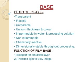 X ray films and their development by amit kumar | PPTX