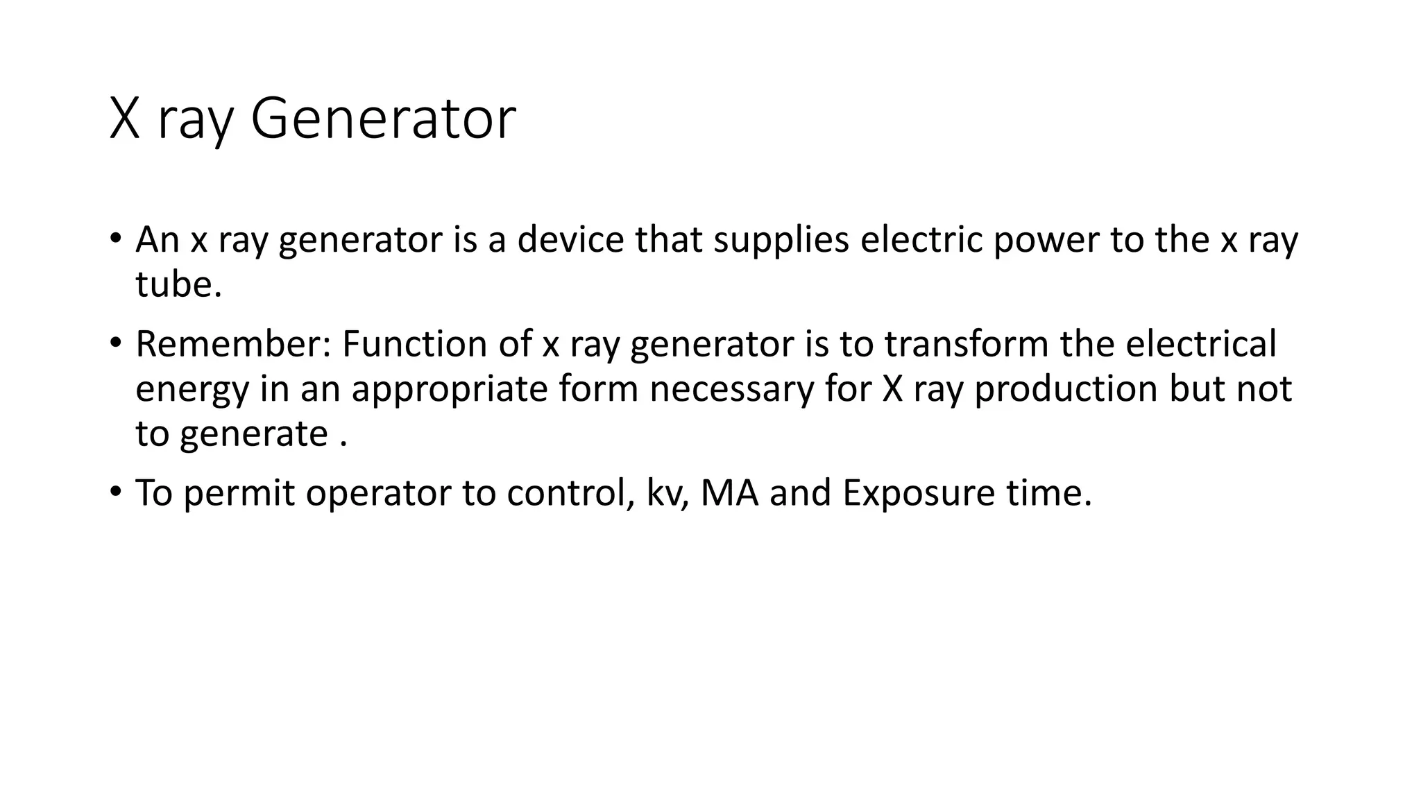 X ray generator, circuits | PPTX
