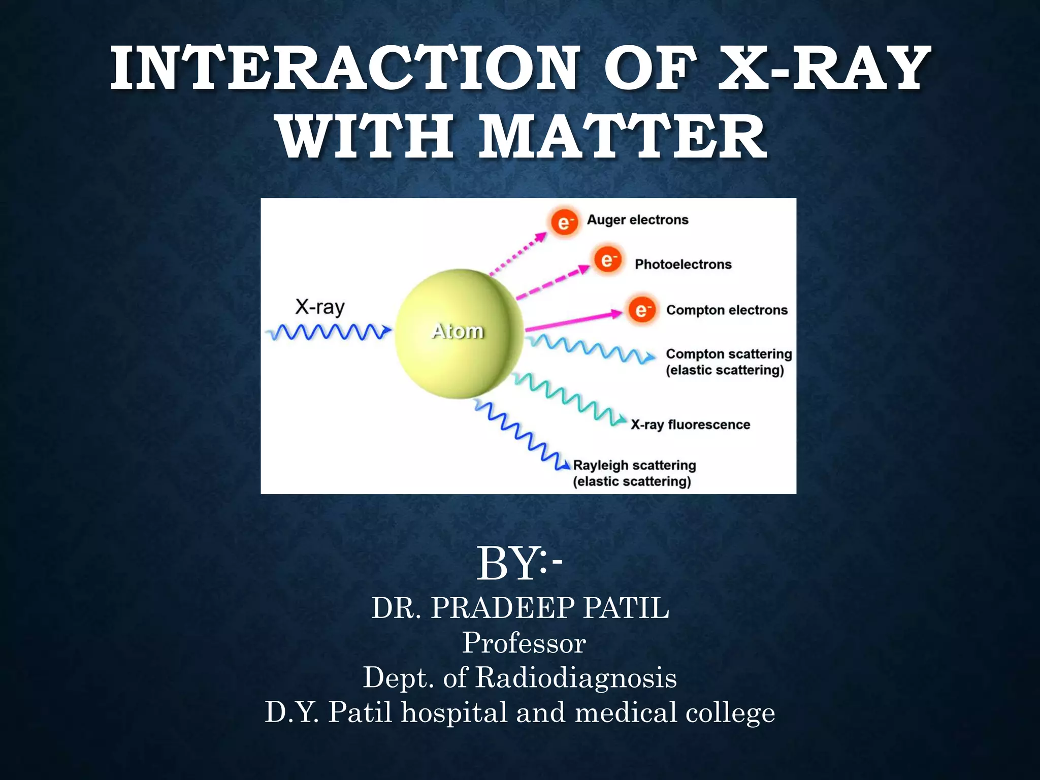 interaction of xray with matter | PPTX