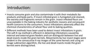 x ray microscopic image analysis to detect infestations caused by ...