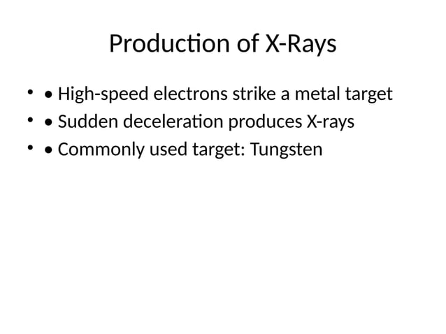 XRAY electromagnetic radiation Presentation | PPT