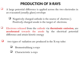 X-RAY PRODUCTION IN THE FIELD OF RADIOLOGY | PPTX