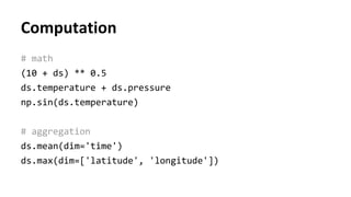 xray at SciPy 2015 | PPT
