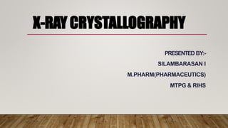 X ray Crystallography | PPTX | Chemistry | Science