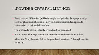 X ray Crystallography | PPTX | Chemistry | Science