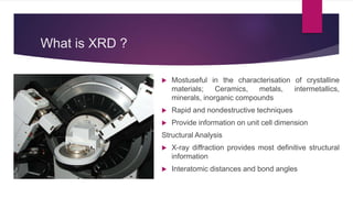 Xrd | PPTX | Chemistry | Science