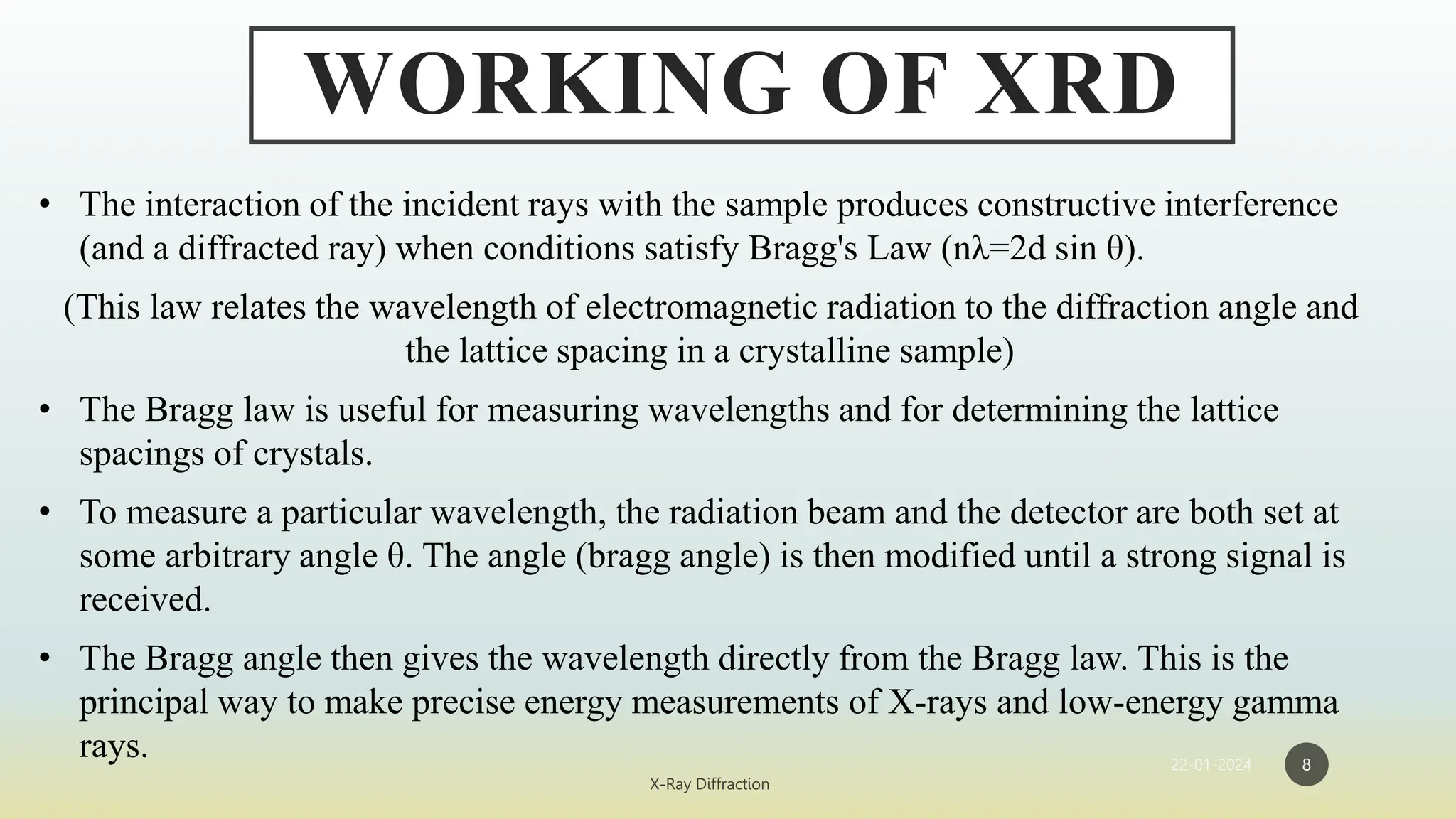 X-Ray Diffraction By Dr Vimarsha Bhatkalkar | PPTX