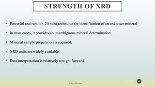 X-Ray Diffraction By Dr Vimarsha Bhatkalkar | PPTX