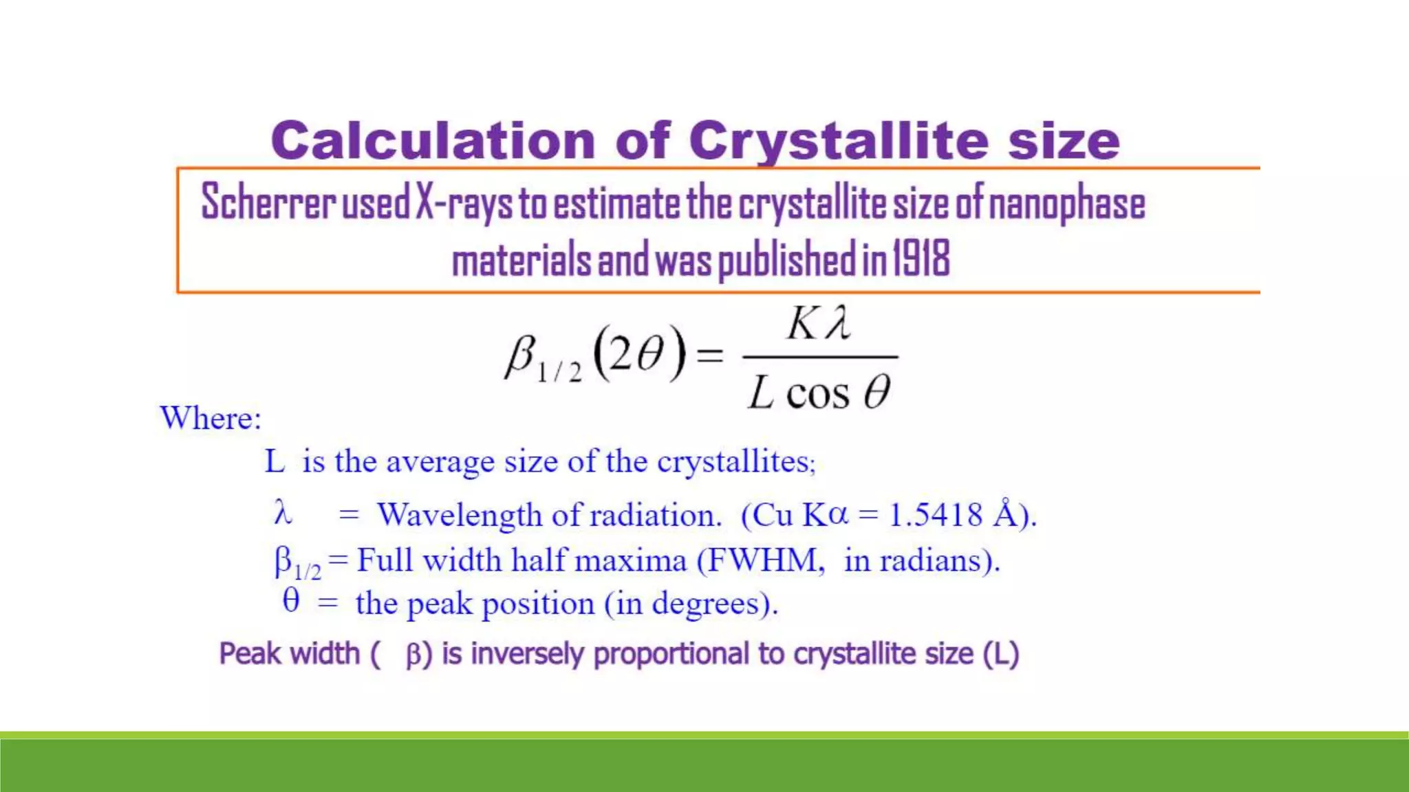 XRD -MOSELEYS LAW AND DEBYE SCHEERER FORMULA (1).pptx