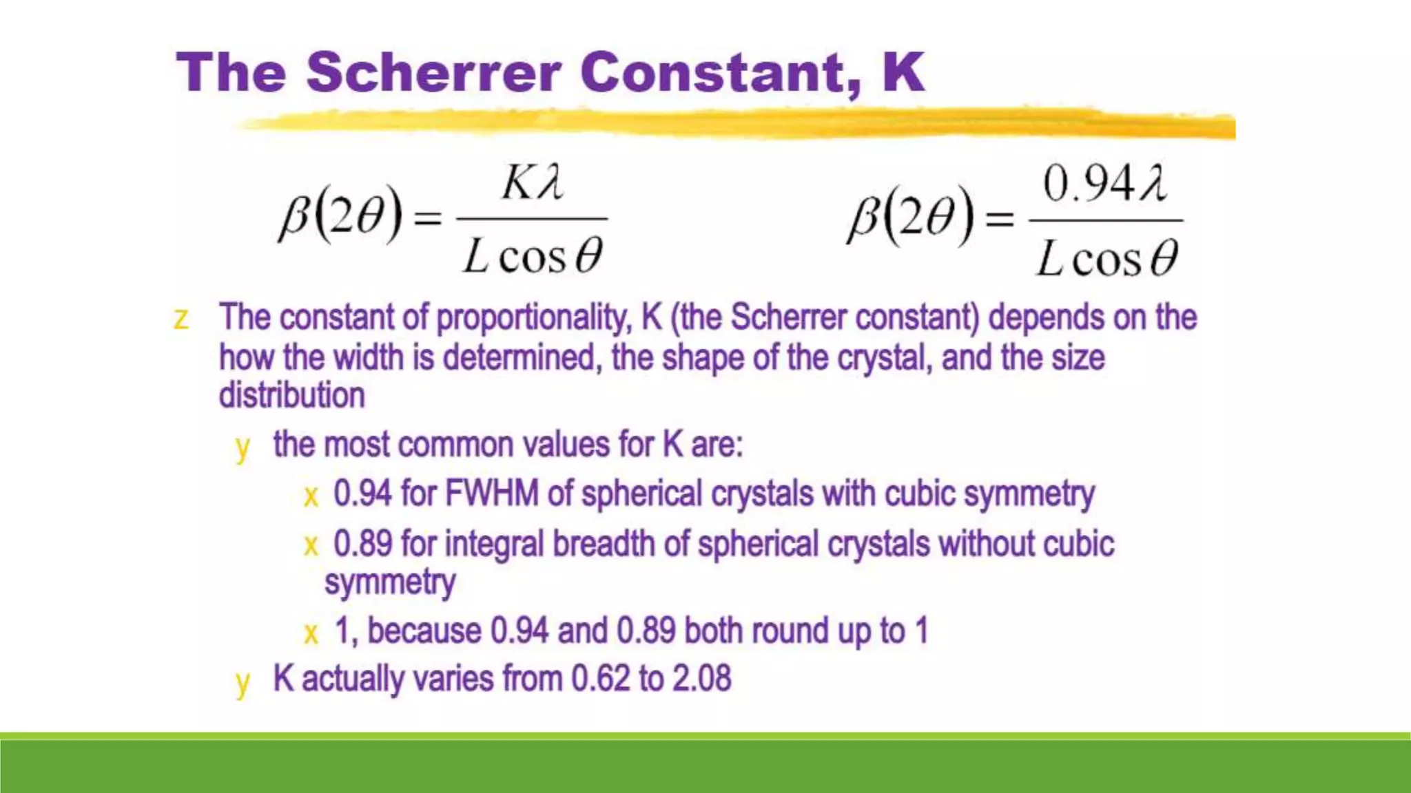 XRD -MOSELEYS LAW AND DEBYE SCHEERER FORMULA (1).pptx