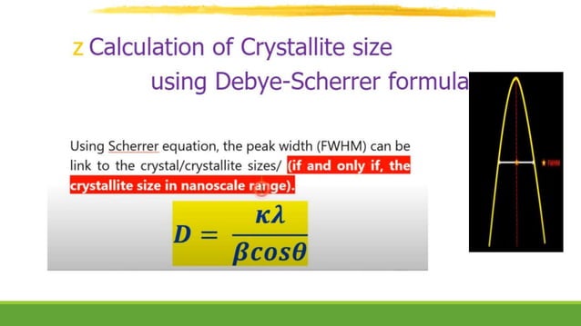 XRD -MOSELEYS LAW AND DEBYE SCHEERER FORMULA (1).pptx