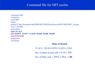 X-ray powder diffraction, structure determination | PDF