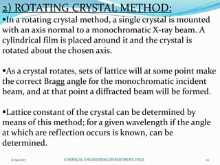 Xrd (X-ray Diffraction) presentation | PPTX