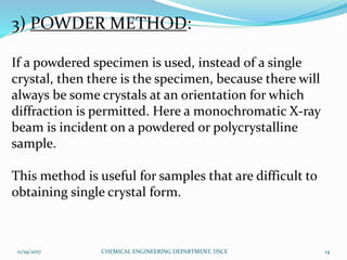 Xrd (X-ray Diffraction) presentation | PPTX
