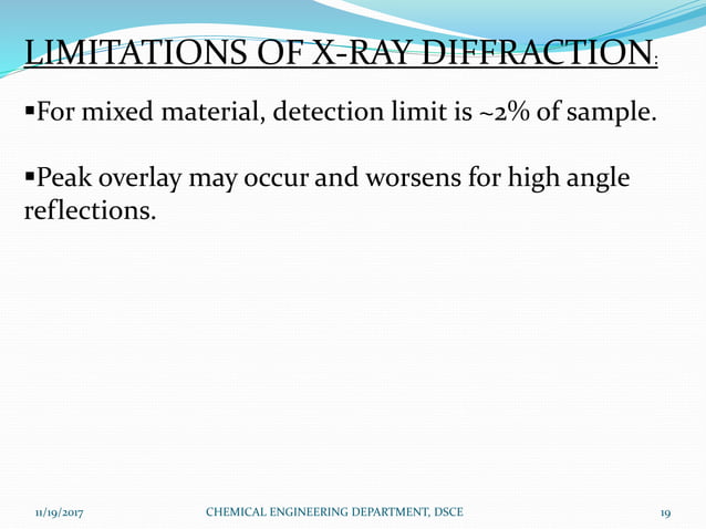 Xrd (X-ray Diffraction) presentation | PPTX | Chemistry | Science