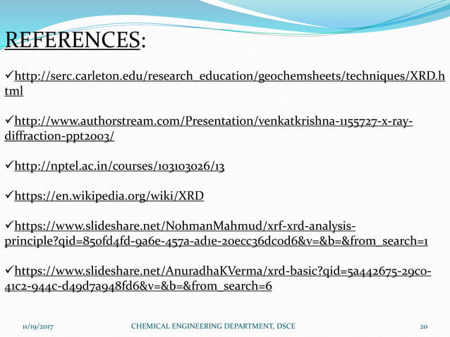Xrd (X-ray Diffraction) presentation | PPTX | Chemistry | Science