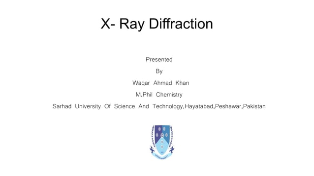 Xrd presentation [autosaved] [autosaved] copy (2) | PPT