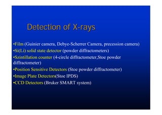 X-ray diffraction. Some practical aspects for Solid State Science | PPT