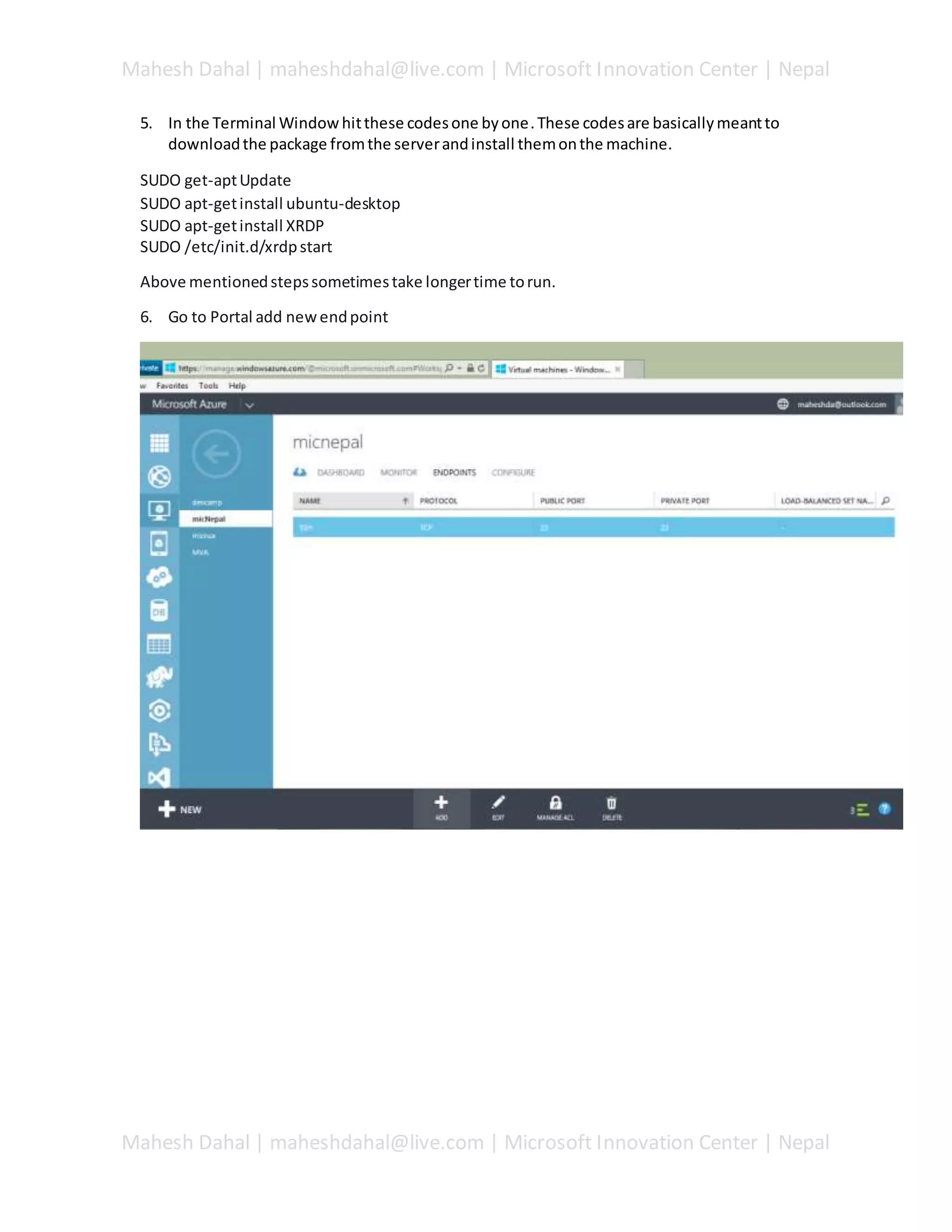 RDP Connection to Linux Azure Virtual Machine | PDF