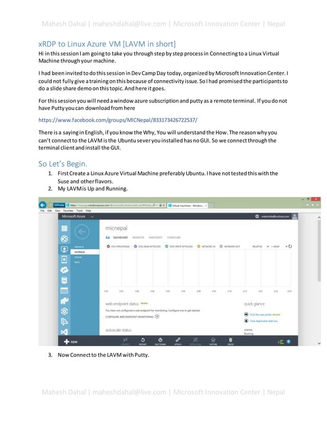 RDP Connection to Linux Azure Virtual Machine | PDF