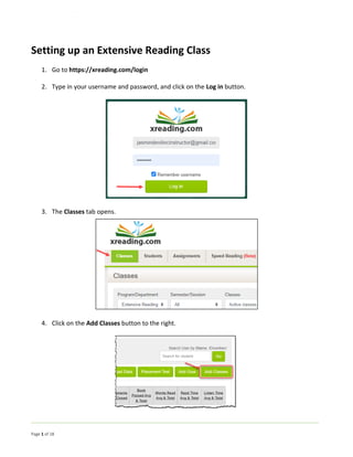 Xreading Teacher Start up | PDF