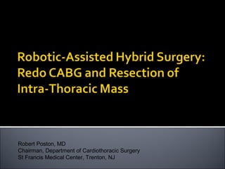 Invited Presentation: Hybrid coronary revascularization, ISMICS | PPT ...