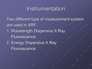 Xrf | PPTX