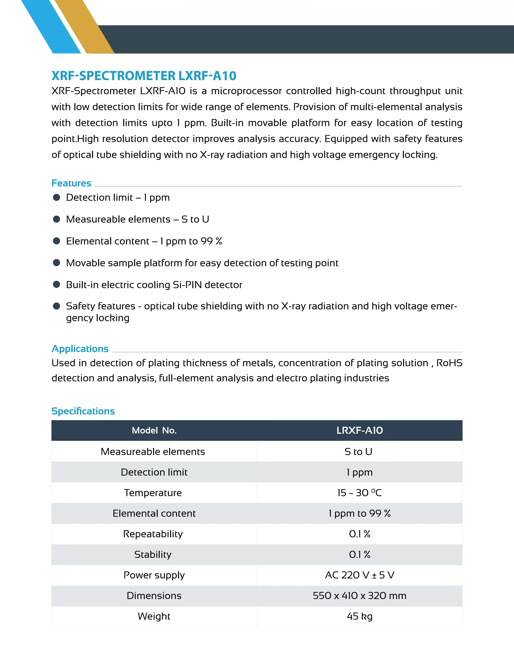 XRF-Spectrometer | PDF