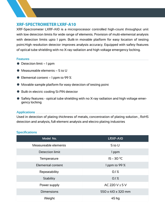 XRF-Spectrometer | PDF