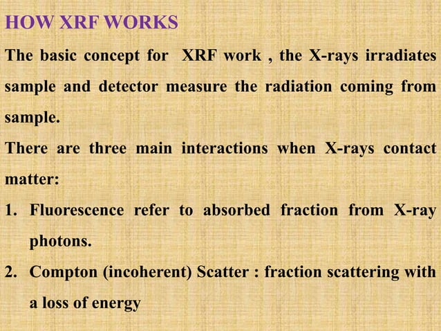 X-RAY FLUORESECENCE | PPTX