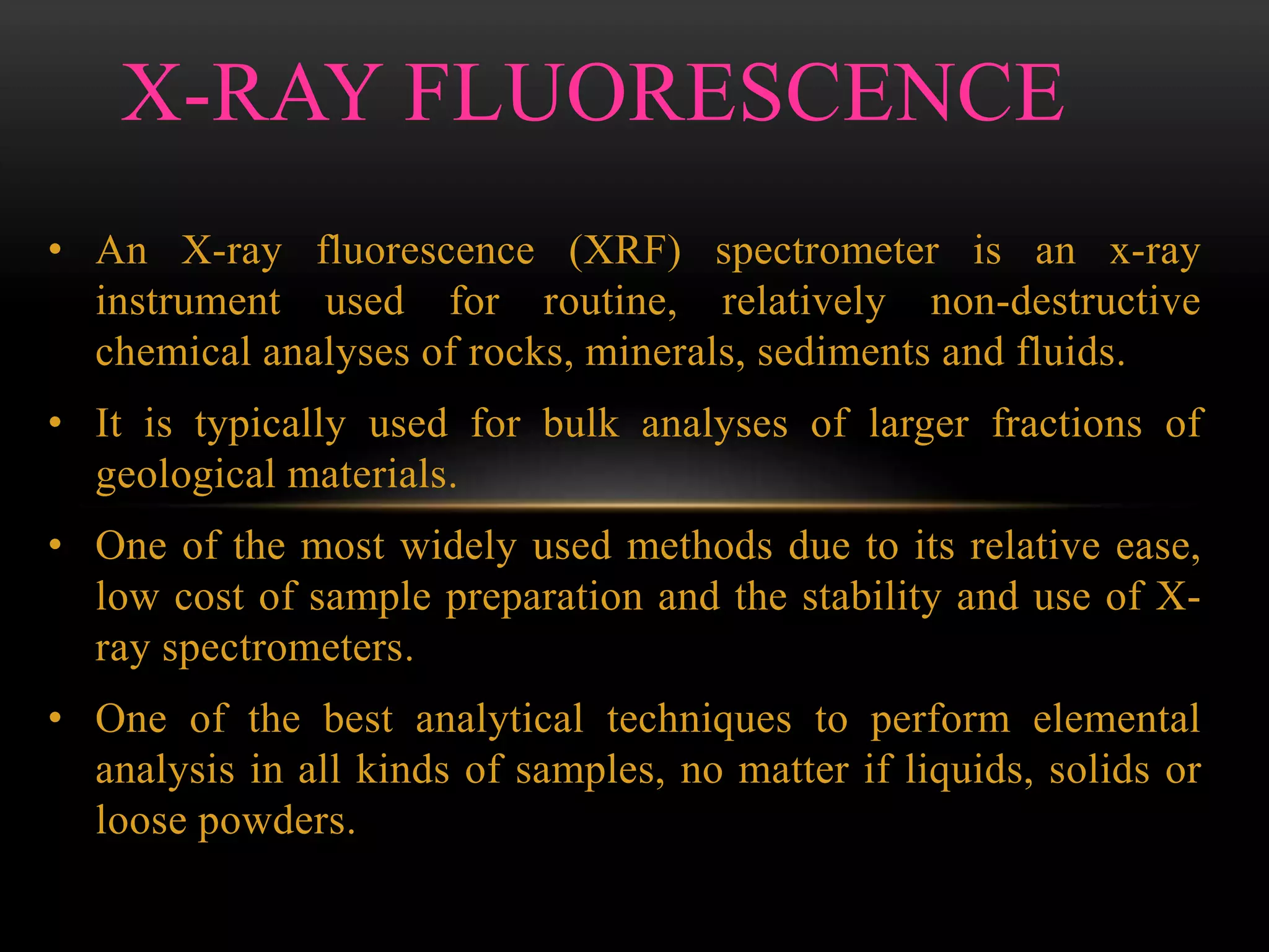 XRF ( x-ray fluorescence ) | PPTX