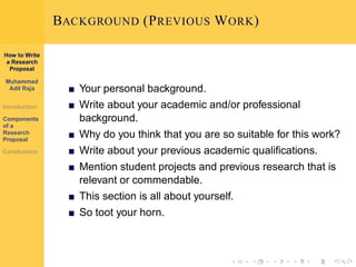 How to Write a Research Proposal | PDF