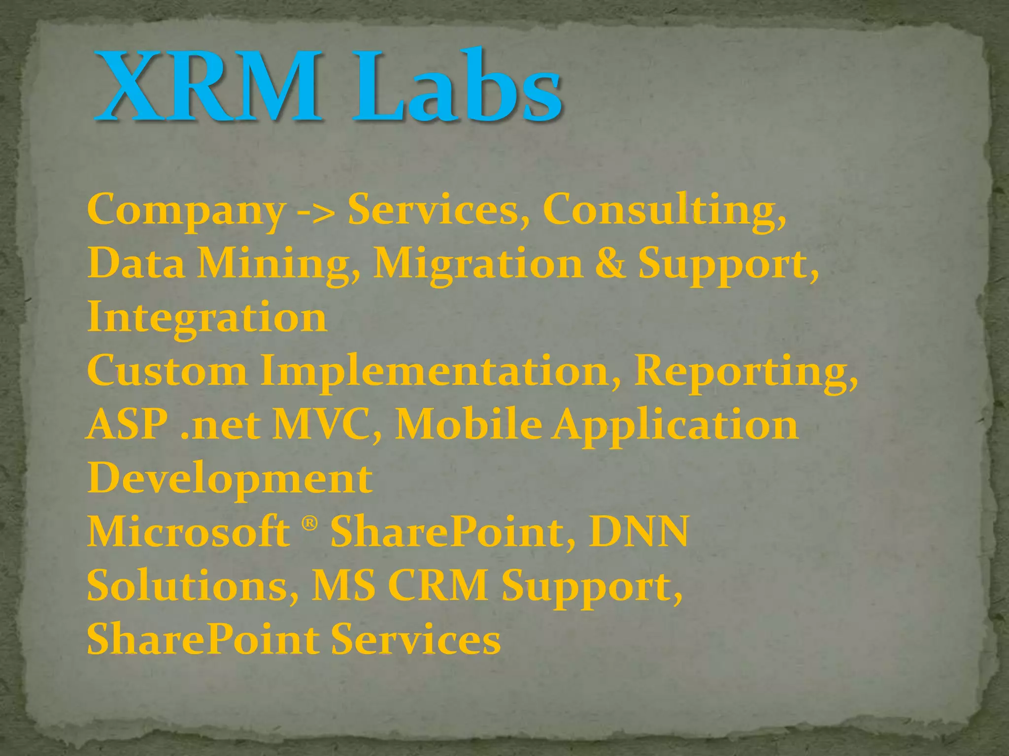 Xrm labs | POTX