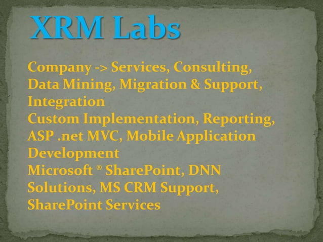 Xrm labs | PPT