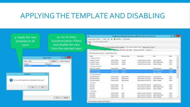 Control Outlook Synchronization Settings for Dynamics CRM users | PPTX