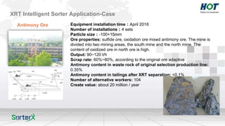 Xrt x ray transmission ore sorter intelligent dry separation-hot mining ...