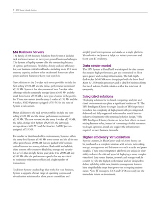 IBM System x family brochure System x rack, BladeCenter and tower ...