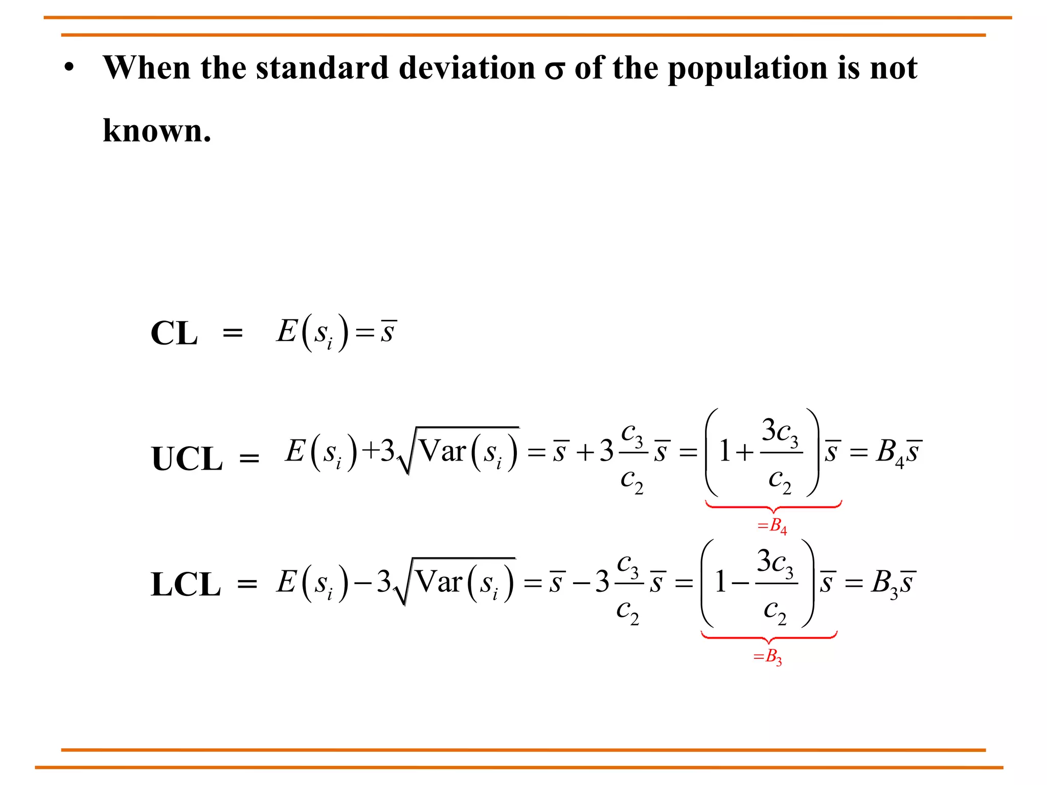 X, s chart and shewart control chart | PPTX | Science