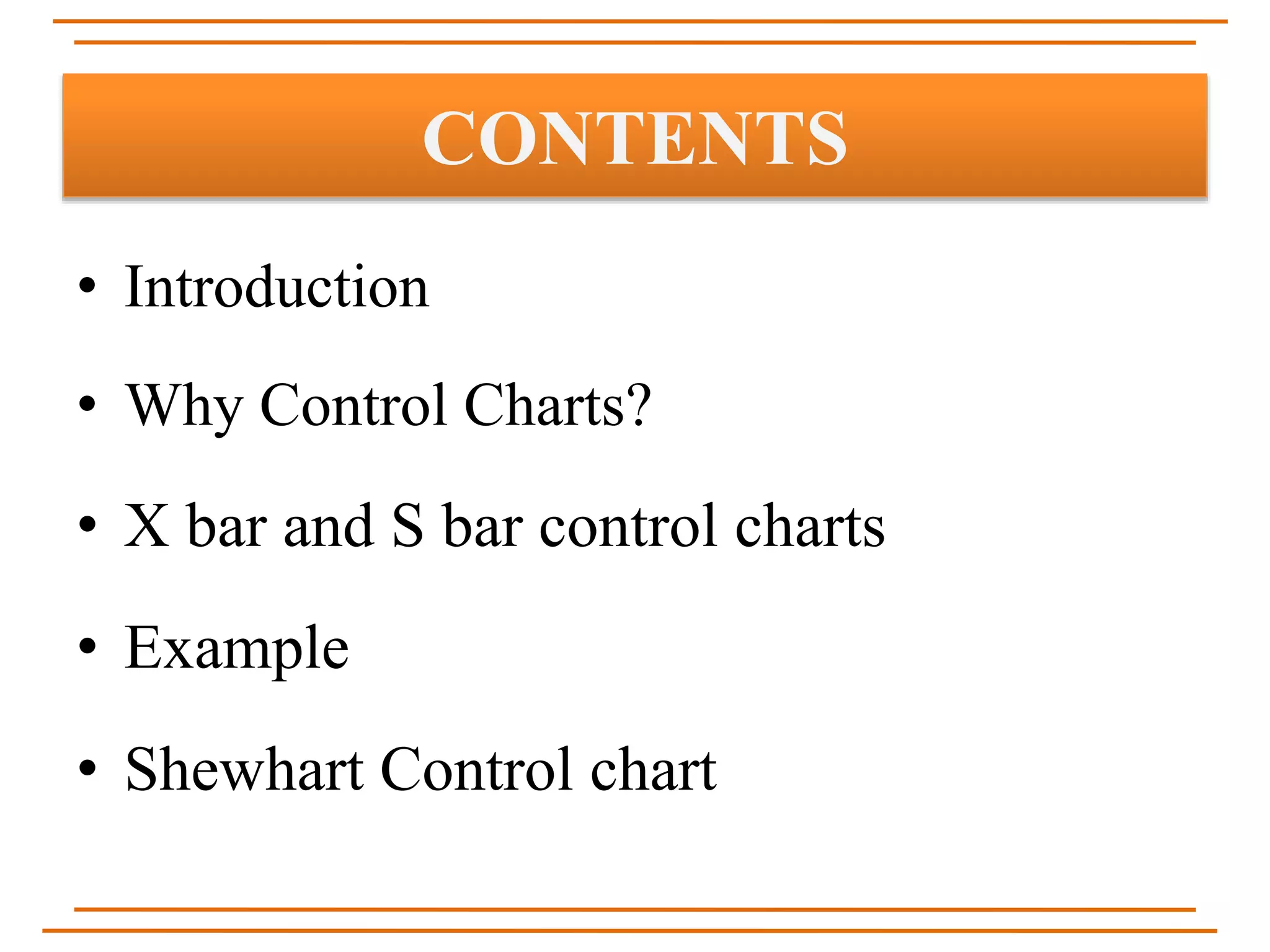 X, s chart and shewart control chart | PPTX