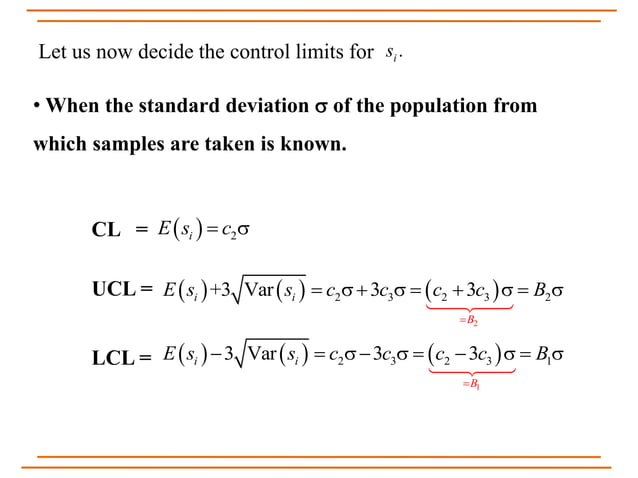X, s chart and shewart control chart | PPTX | Science