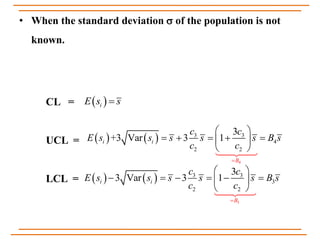 X, s chart and shewart control chart | PPTX